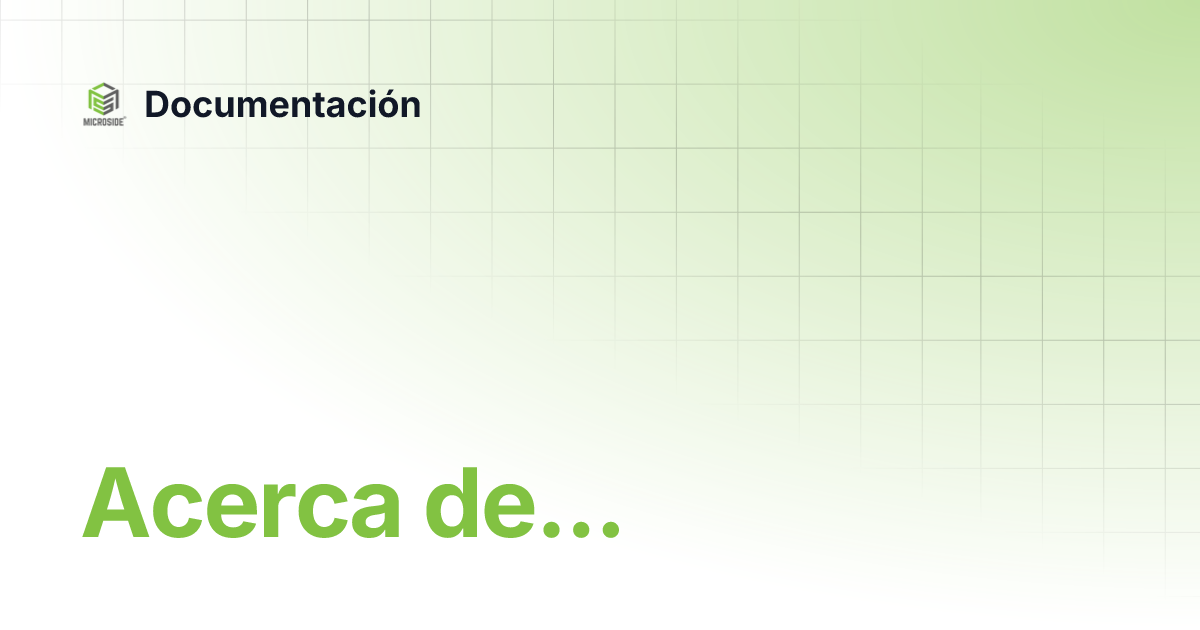 Acerca de... | Documentación