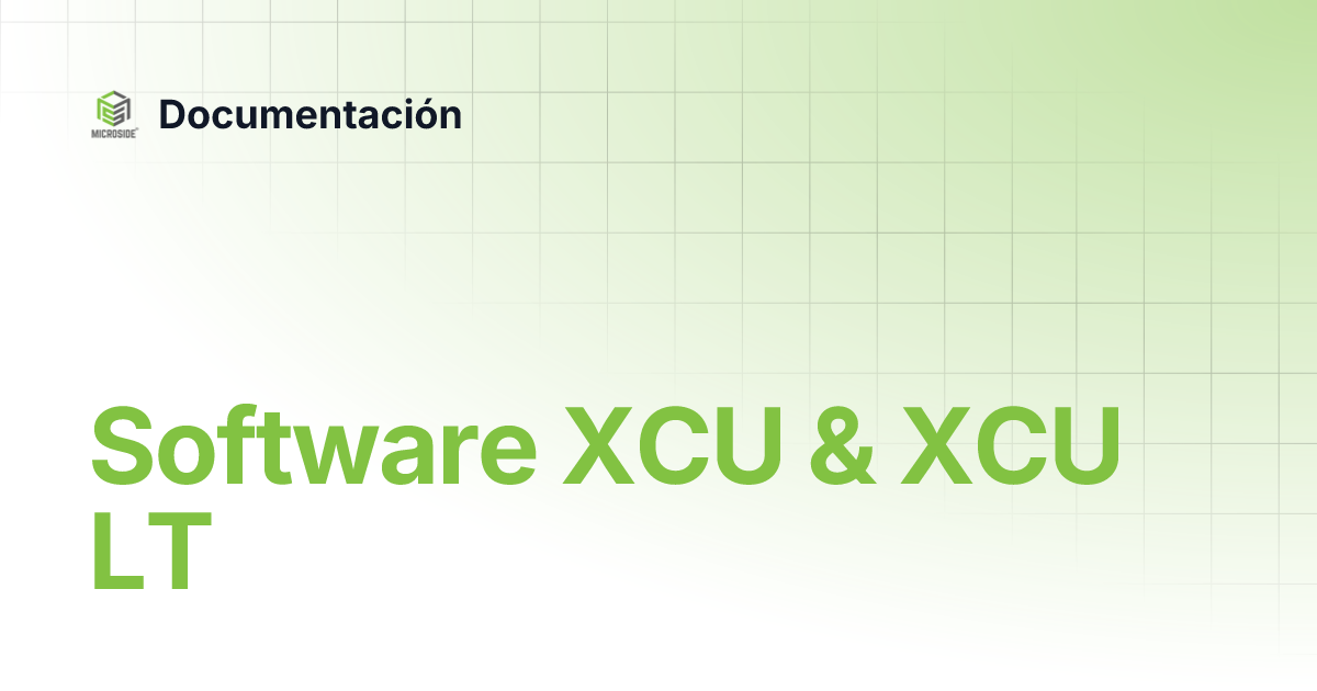Software XCU & XCU LT | Documentación